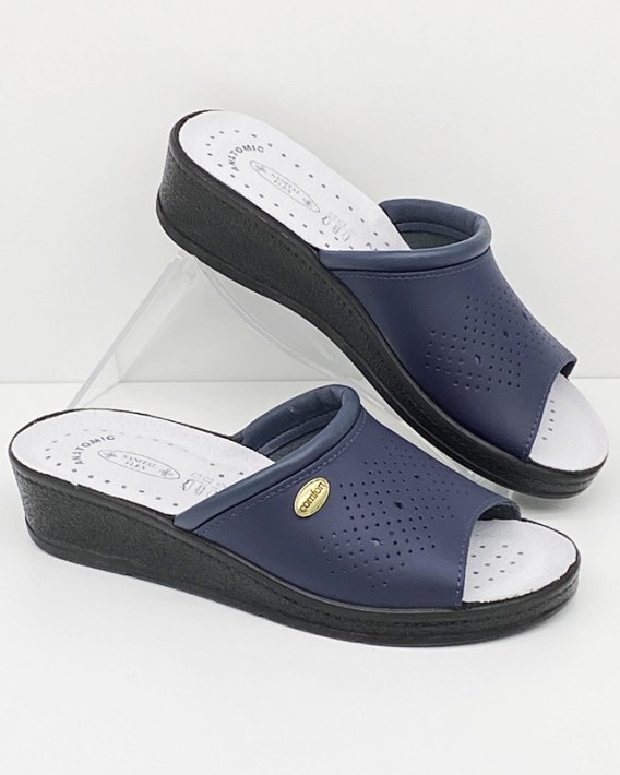 Damskie klapki laczki medyczne Sanital Flex 698 blue, tęgość G ...